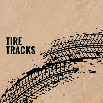 Grunge tire print marks background-花瓣网