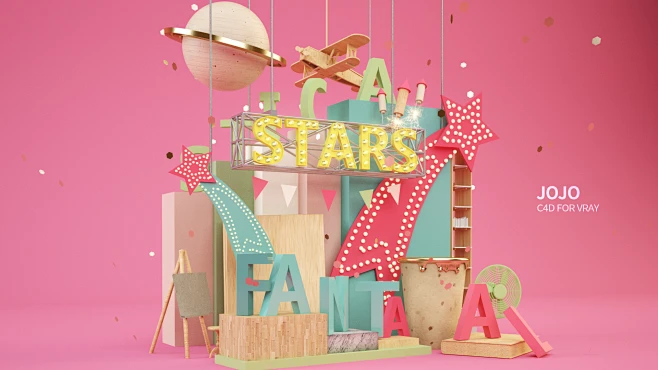 c4d原创练习－jojo-花瓣网