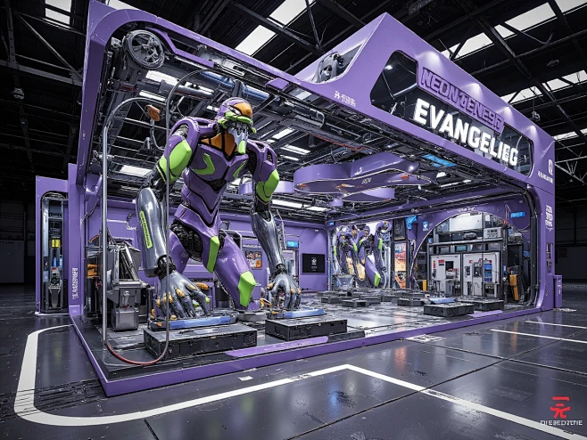 AIGC-游戏展展台设计Game exhibition booth design - 这个设计还不够绝 ！-花瓣网