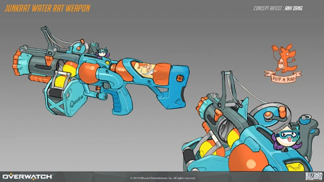 Junkrat Water Rat Weapon Art - Overwatch Art Gallery图片_角色设计图片素材-花瓣网
