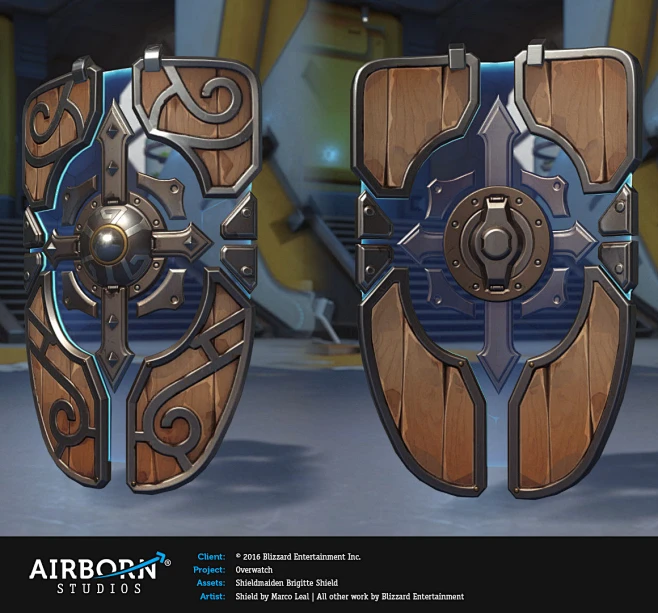 Shieldmaiden Brigitte Weapon and Shield, Marco Leal : Weapon skin for ...