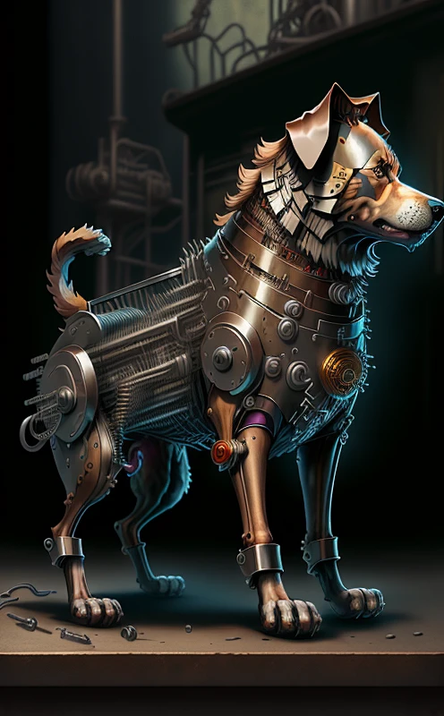 00119-4248952268-masterpiece, best quality, Complex machinery, dog ...