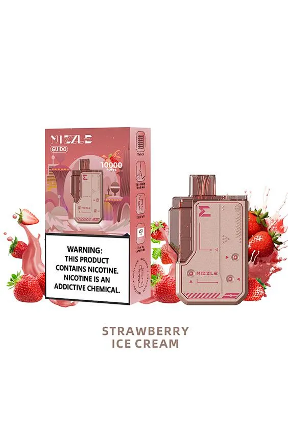 Strawberry Ice Cream Mizzle Guido 10000 Puffs Disposable Vape图片_包装设计图片 ...