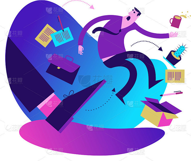 Business infographics with illustrations of busine