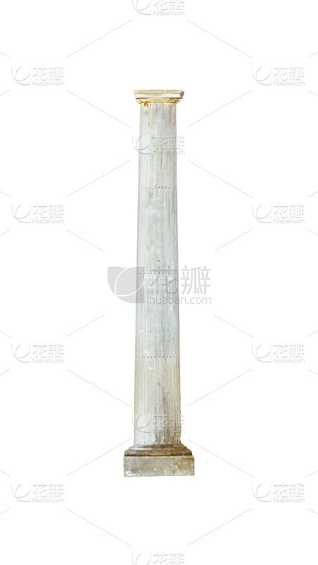 Old Wooden Column Isolated Photo