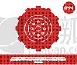 red car wheel icon isolated on white background