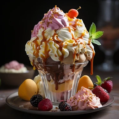 Very tasty and appetizing ice cream. Great shot, winner of the ice ...