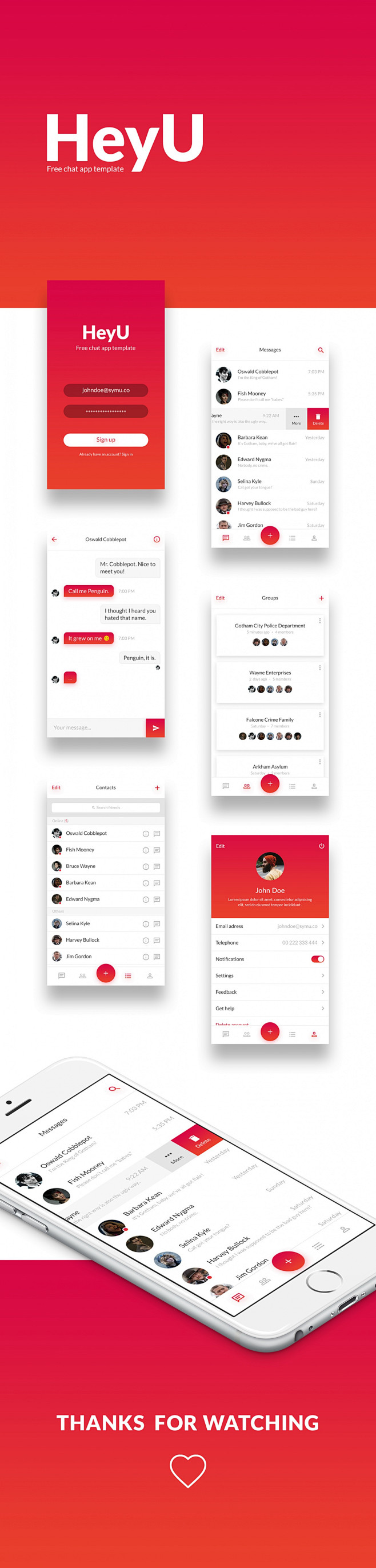 HeyU（红） #APP# #UI# #移动应用# #主题#