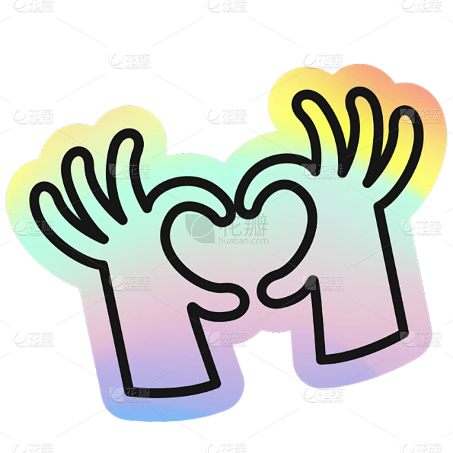 Laser Effect Text Sticker素材-花瓣网