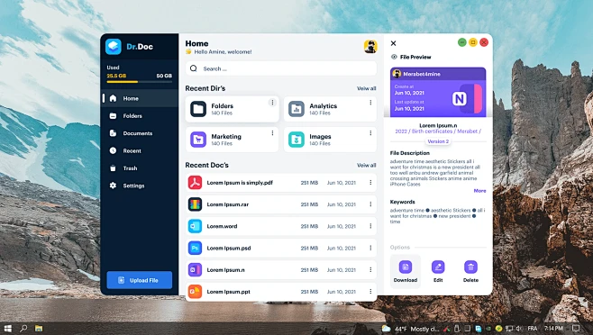 desktop document javaFX kotlin management software UI UI/UX ux windows-花瓣网