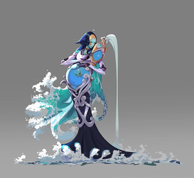 Aqua Goddess Character Design, XY Wang : Aqua Goddess Character Design ...