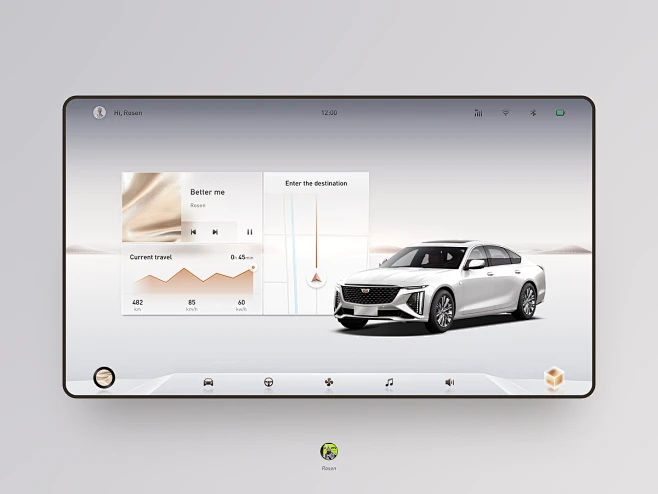 HMI Concept No.20 - For Cadillac design hmi ui-花瓣网