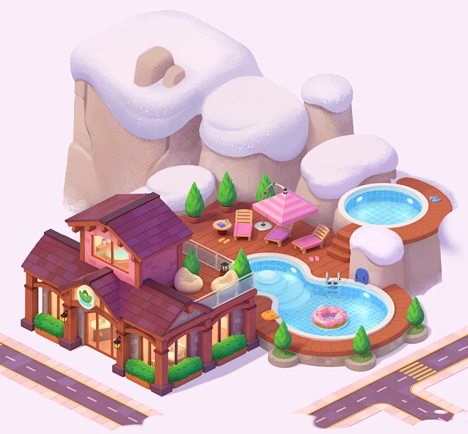 2d game cartoon casual game concept art Environment design game design ...