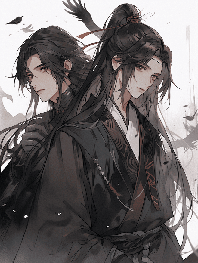 古风双男主 | Ai绘画 @叙叙叙叙白