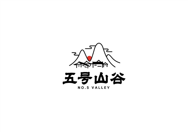 五号山谷 logo 标志设计