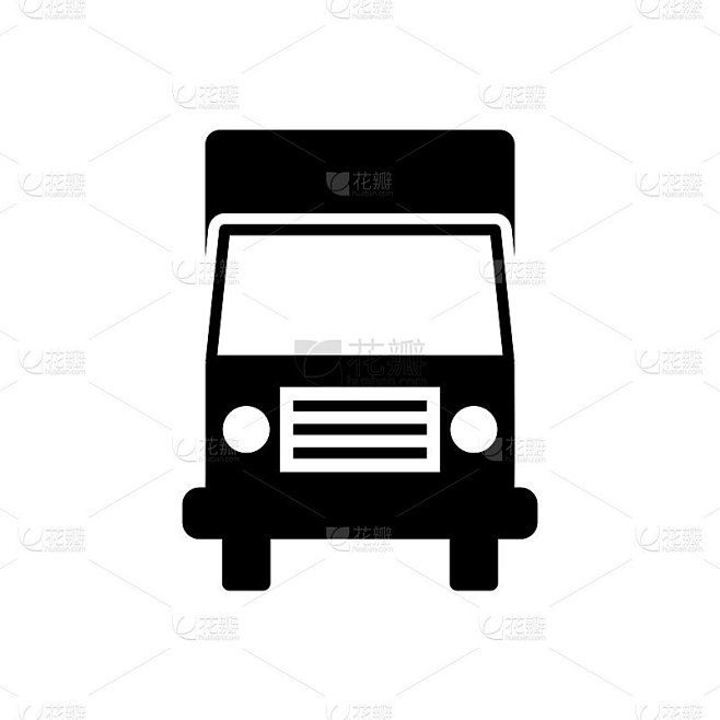 van front view icon vector on white background, va