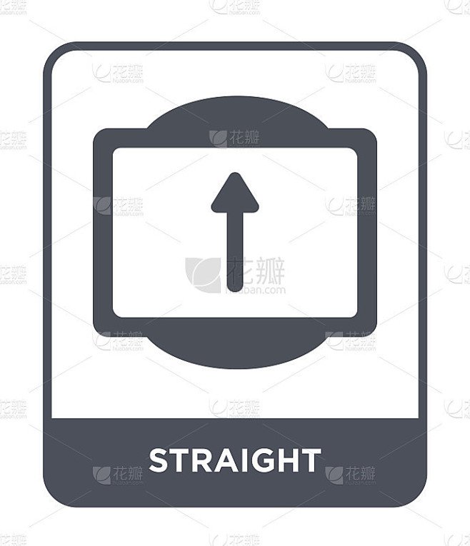 straight icon vector on white background, straight