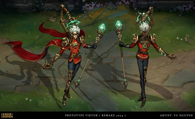 Prototype Viktor Skin Remake Concept Art-花瓣网