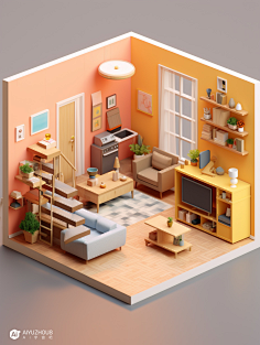 C4D&p4D-花瓣网|陪你做生活的设计师 | c4d小场景