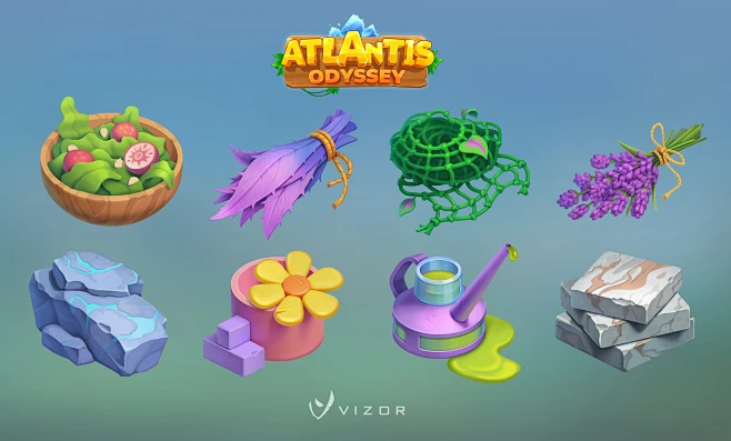 Icons for the game Atlantis Odyssey-花瓣网