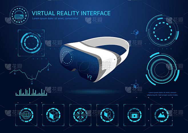 Virtual reality interface technology glasses