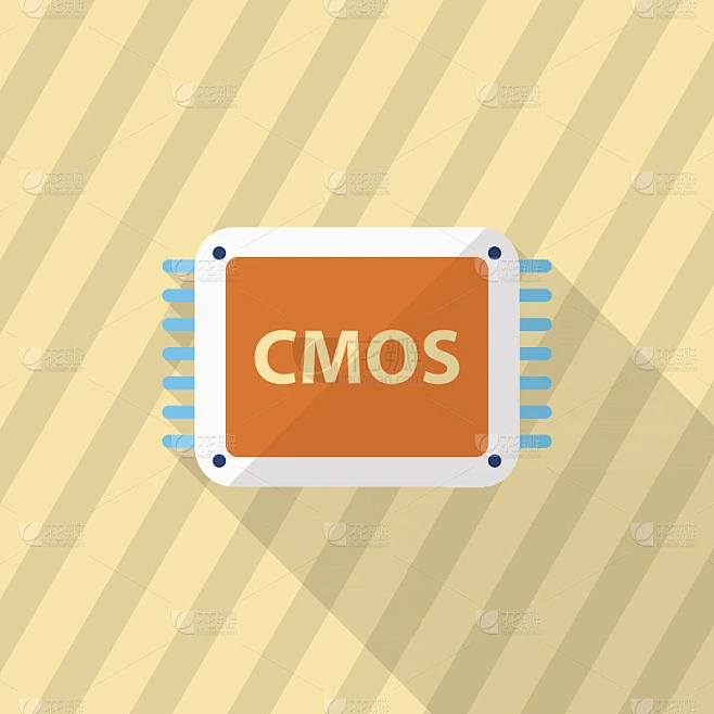 CMOS图标，矢量平面长阴影设计。图片_其他图片图片素材-花瓣网