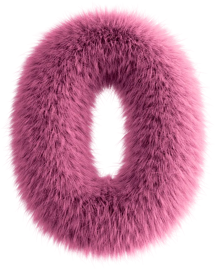 Pink 3D Fluffy Number Zero-花瓣网
