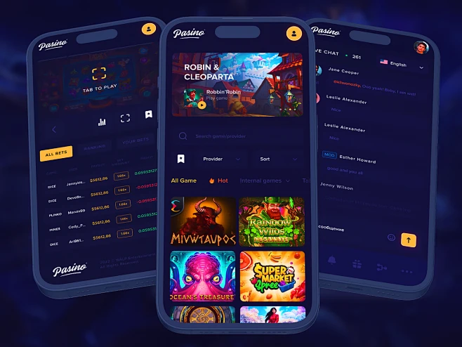 Pasino - Casino Interface casino casino design crash crypto casino dice ...