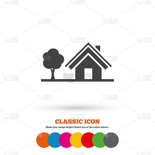 Home, house sign icon.