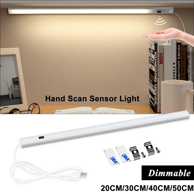 1pc Led Cabinet Light, Hand Sweep Sensor Night Lights Usb Plug For ...