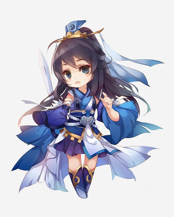 卡通道长png免抠素材_新图网 https://ixintu.com 卡通 手绘 道长 道士 男性 捉妖师 武器