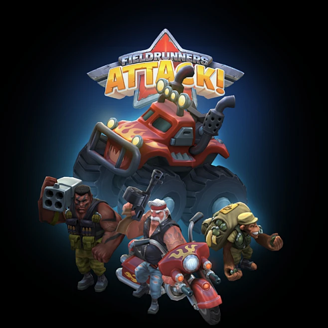 3D: "Fieldrunners Attack!" Heroes-花瓣网