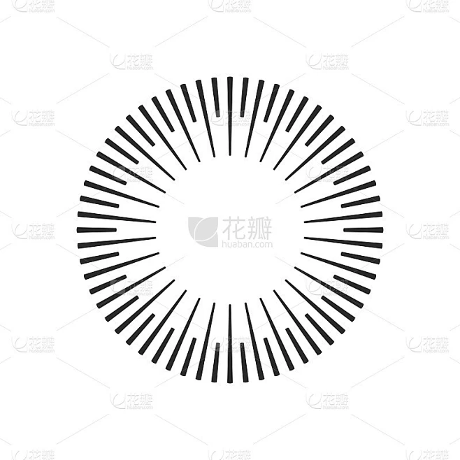 Burst, beams, rays geometric design circles. Vecto素材-花瓣网