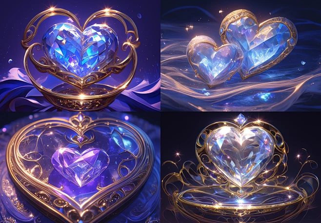 olekeebler46pi_3D_logo_of_two_hearts_made_from_diamonds_with_th ...