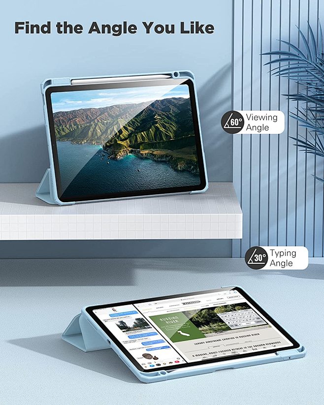 亚马逊中国: TiMOVO 保护套适用于 iPad Air 4 代,iPad Air 4 保护套(11 英寸,2020 年),带铅笔架,超薄 ...