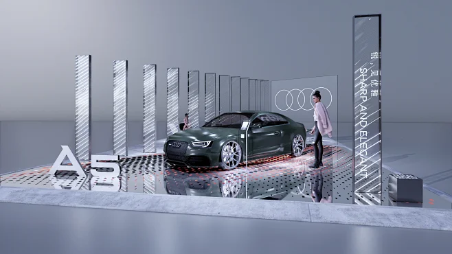 Audi A5 booth design-花瓣网