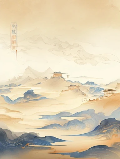 Chinese freehand traditional painting, Xuan paper, Eastern style, Zen ...