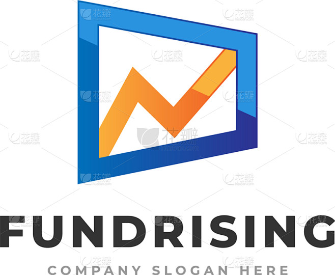 fund rising accounting and financial logo