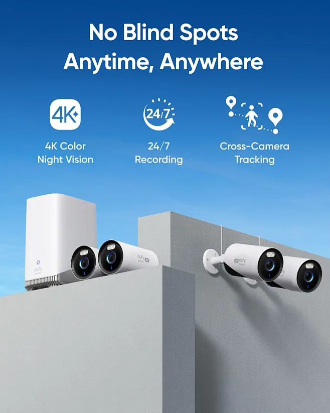 Amazon.com : eufy Security eufyCam E330 (Professional) 2-Cam Kit, 4K ...