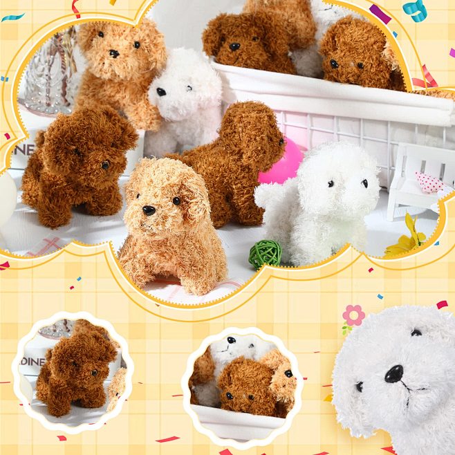 Amazon.com: HyDren 30 Plush Puppy Dogs Stuffed Animals Bulk Assorted ...