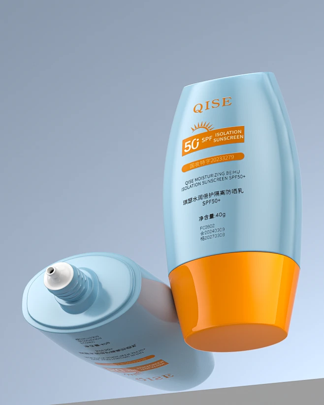QIse琪瑟防晒乳渲染-花瓣网