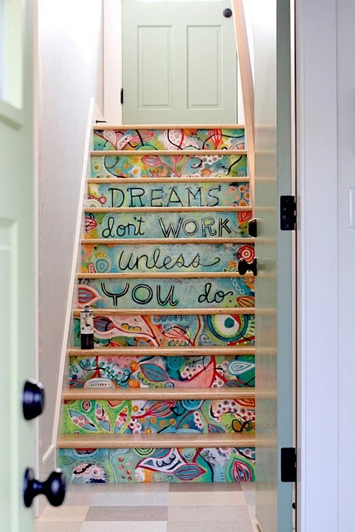 涂鸦楼梯-花瓣网