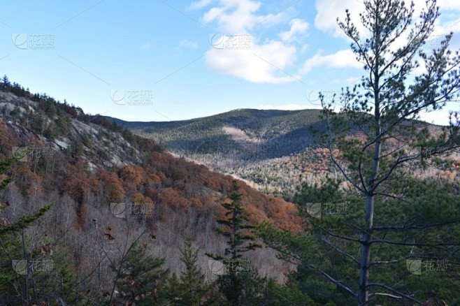 新罕布什,自然,新英格兰,秋天,图像,国家公园,白山国家森林,美国,无人,白山山脉