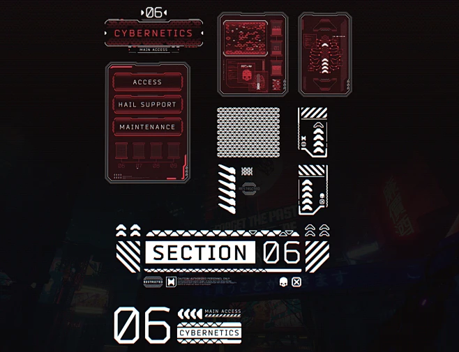Cyberpunk Sci Fi futuristic UI/UX user interface animation UI ui design Ghostrunner-花瓣网