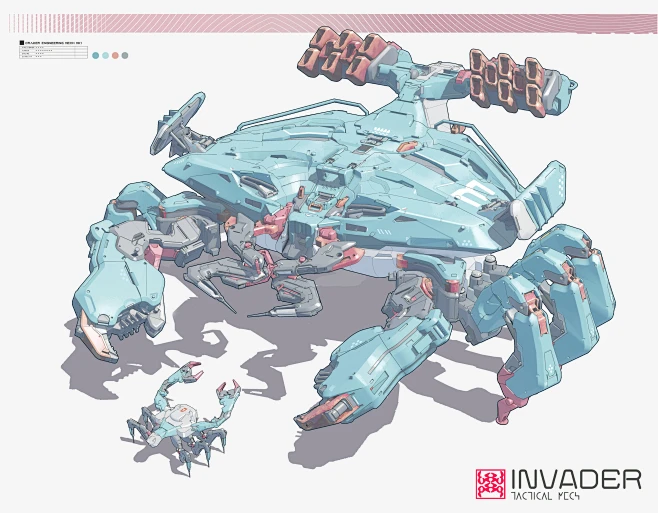 "Invader" mech pack-花瓣网