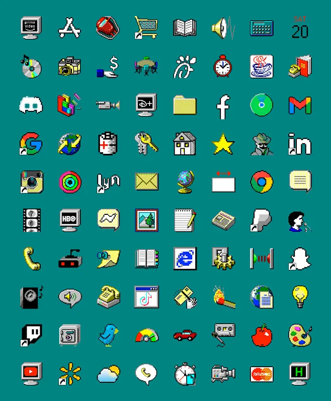 Windows 95 App Icons iOS 14 - Windows 95 Aesthetic Icons & Wallpapers-花瓣网