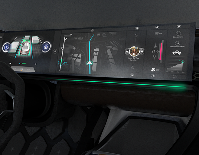 car UI on Behance