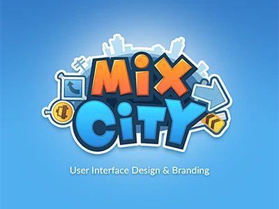其中包括图片：mix city game logo-花瓣网