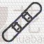 snowboard line icon board for winter snow