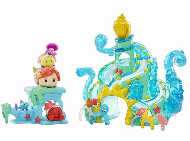 Amazon.com：Tsum Tsum迪士尼The Little Mermaid Tsum Tails Set微型玩具人物：玩具和游戏